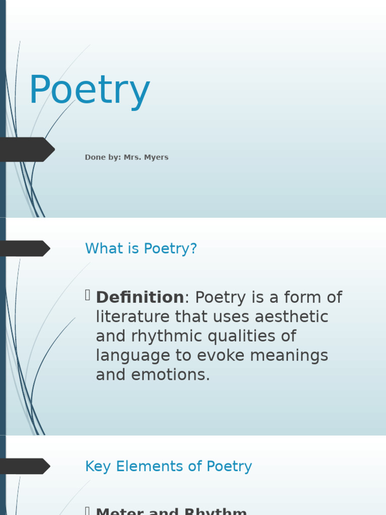 Understanding Key Elements of Poetry | PDF