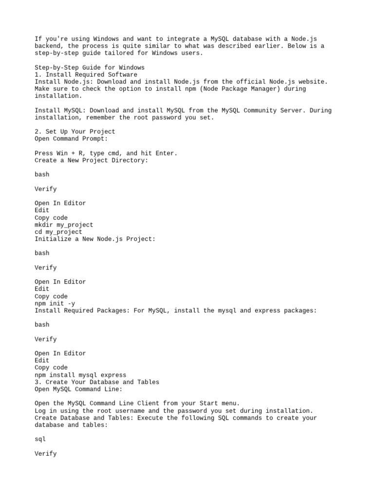 If You'Re Using Windows and Want To | PDF | My Sql | Command Line Interface