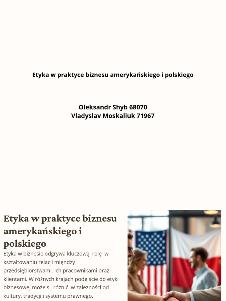 Etyka W Praktyce Biznesu Amerykanskiego I Polskiego 2 PDF 2 PDF | PDF
