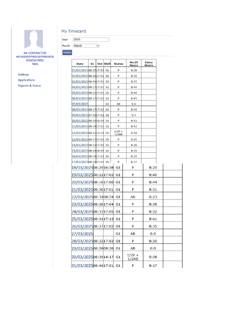 Housekeeping Attendance | PDF