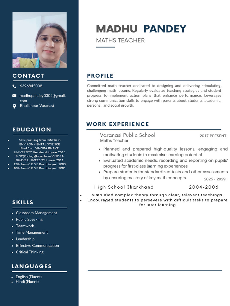 Blue Simple Professional CV Resume | PDF