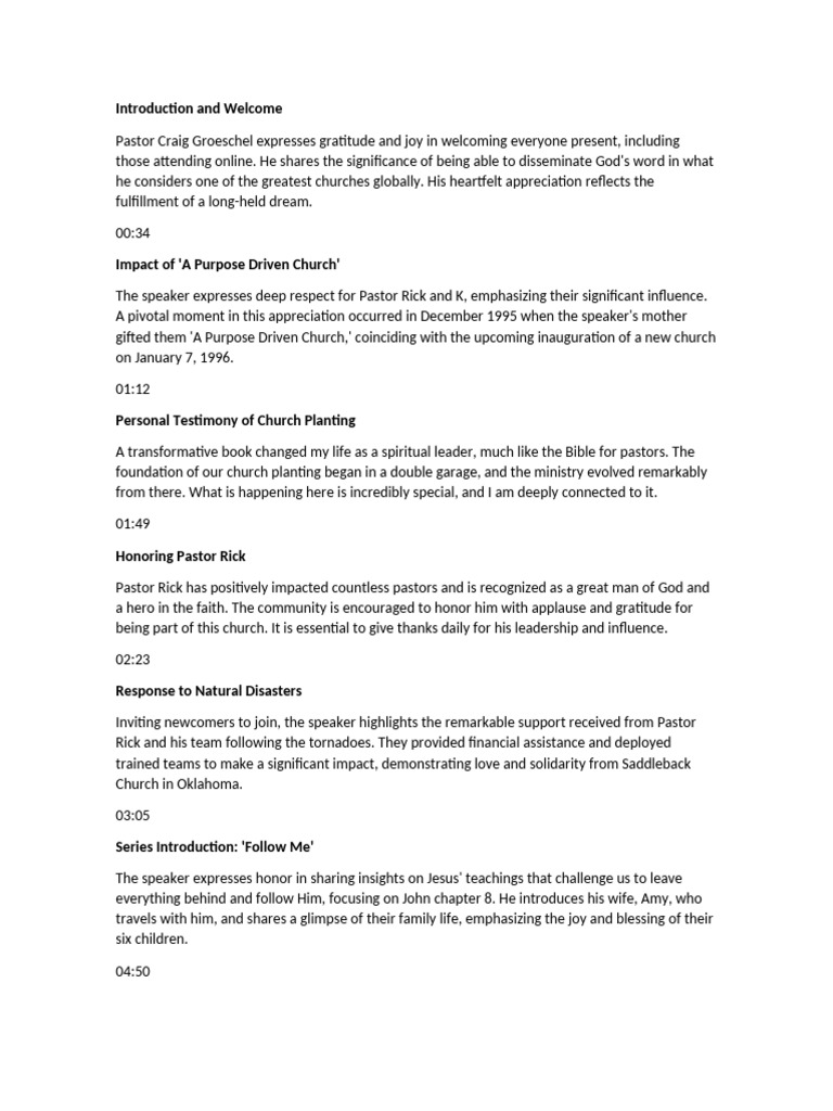 Introduction and Welcome | PDF | Jesus | Grace In Christianity