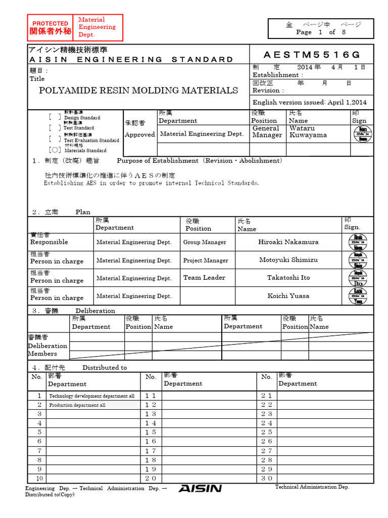 AISIN-AESTM5516G (2014) Polyamide | PDF