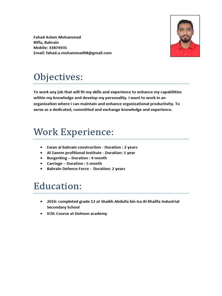 Fahad Cv. | PDF