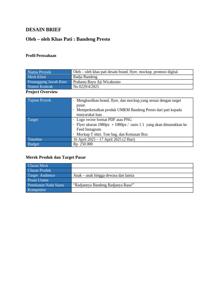 Desain Brand dan Promosi Bandeng Presto | PDF