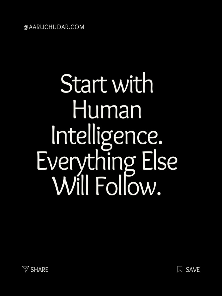 Start With Human Intelligence | PDF