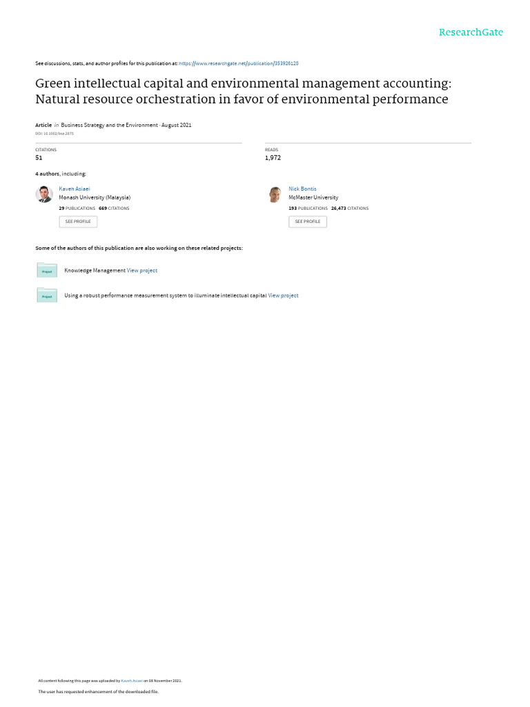 Unit1-MA-Green Intellectual Capital and Environmental Management | PDF | Sustainability ...