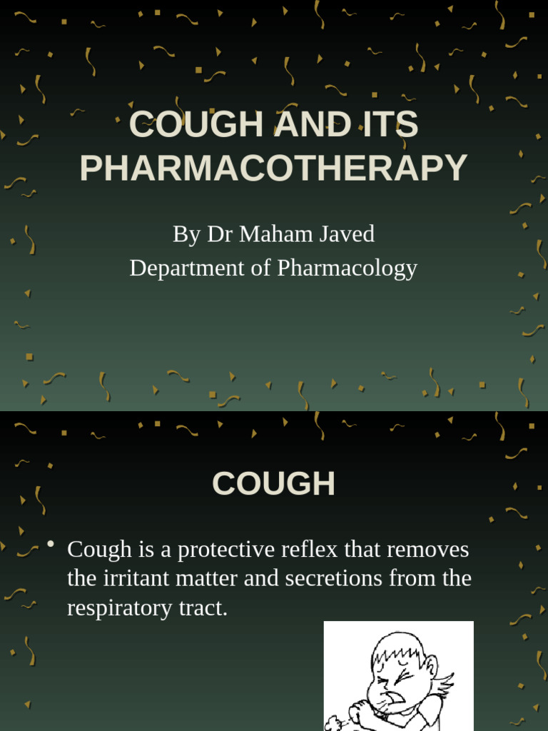 Cough and Its Pharmacotherapy | PDF | Cough | Respiratory Tract