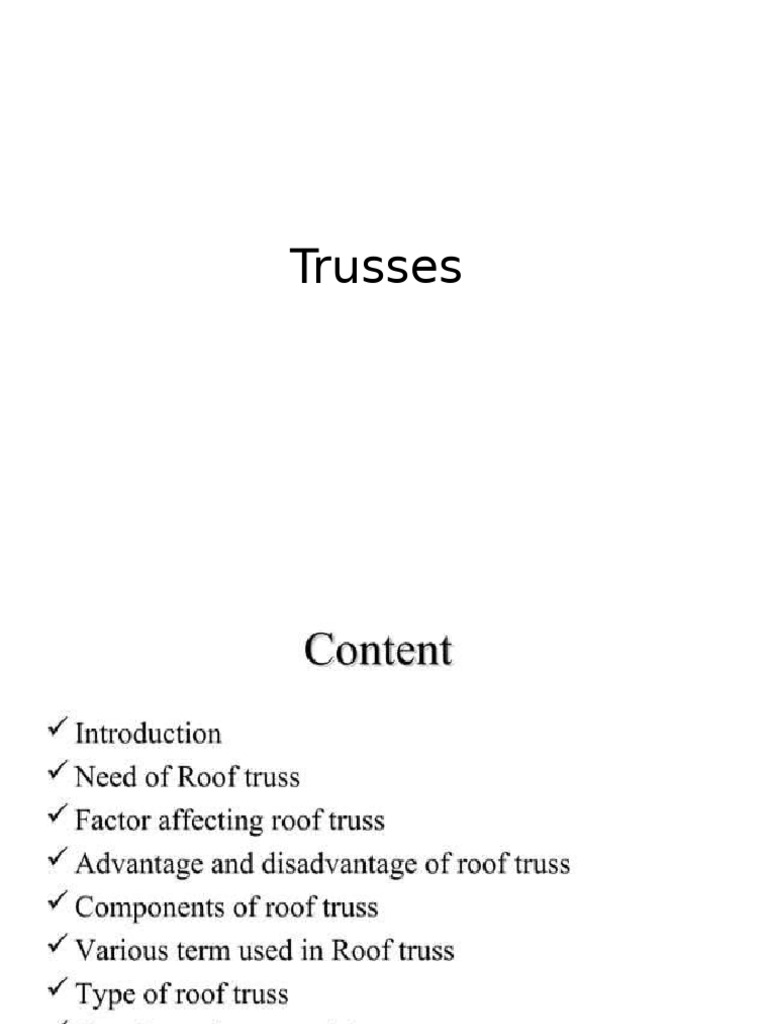 Trusses | PDF