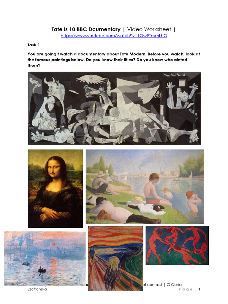 Tate is 10 BBC Dcumentary | PDF | Sentence (Linguistics) | Clause