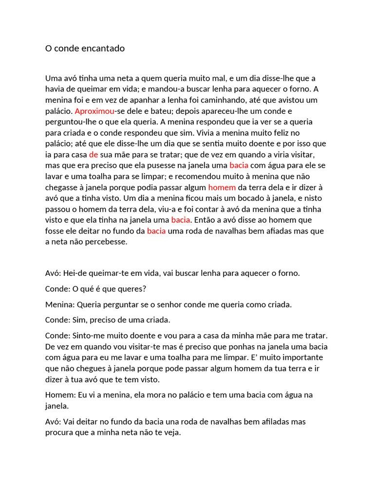 O Conde e a Menina em Perigo | PDF
