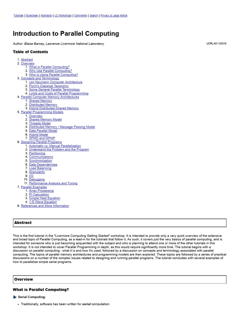 Introduction To Parallel Computing | PDF | Parallel Computing | Central Processing Unit