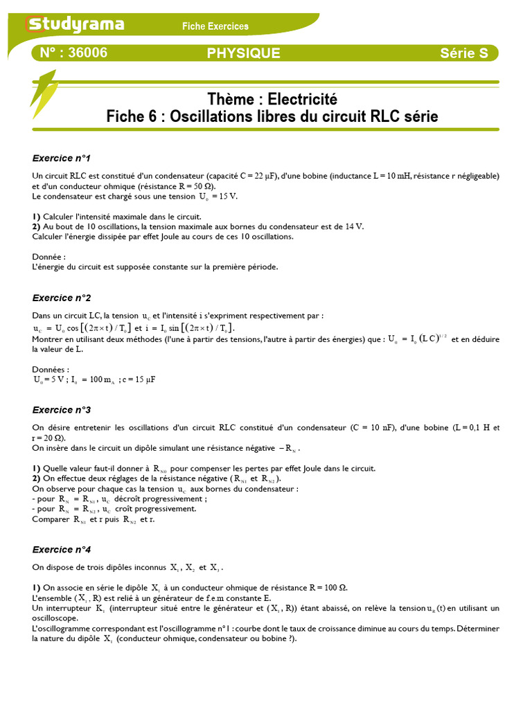 oscillations-libres-d-un-circuit-rlc-serie-exercices-non-corriges-5 ...