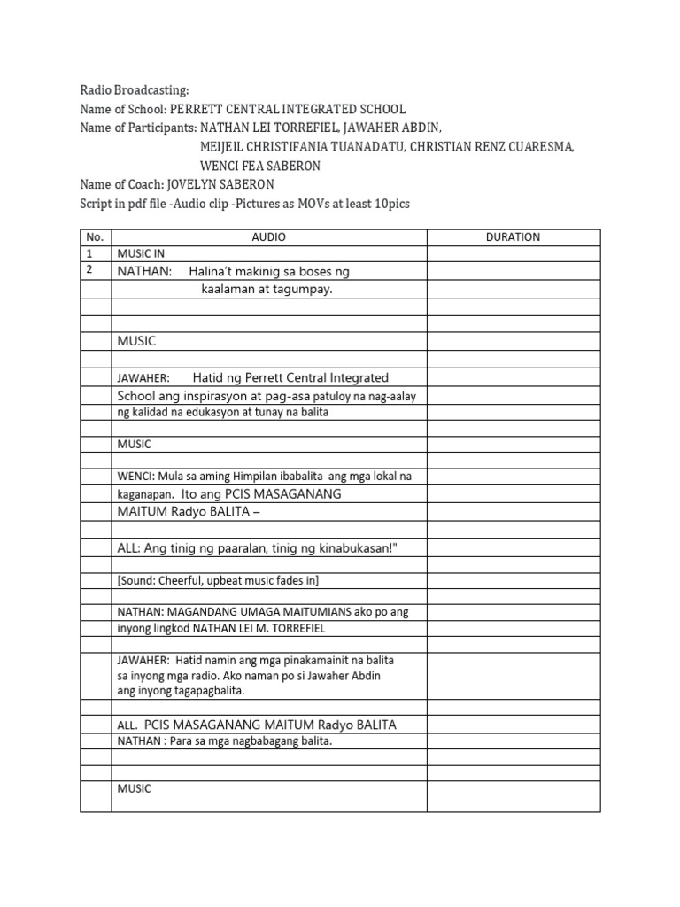 PCIS Radio Broadcasting | PDF