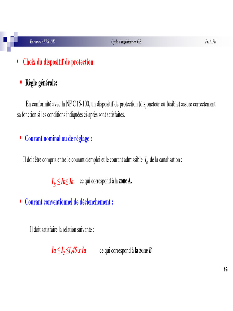 Cours Instatlation BT-Dimensionnement Des Installations Électriques (CH3) - P3 | PDF | Puissance ...