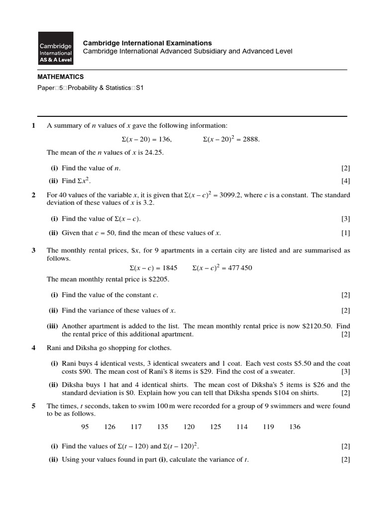 Measures of Location and Spread | PDF | Standard Deviation | Mean