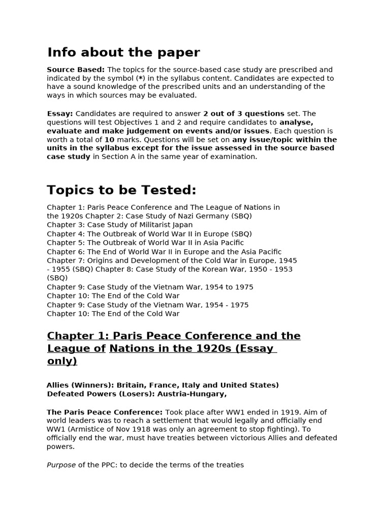 History Elective (2024 syllabus) Timelines, Content and Essays (Repaired) (Repaired) (Repaired ...