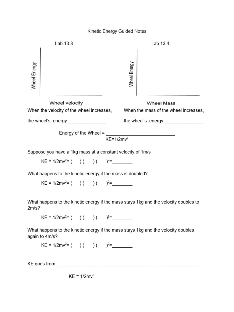 Kinetic Energy Guided Notes | PDF