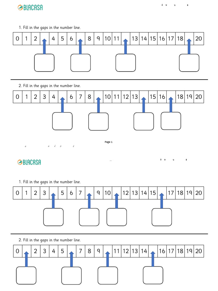Lesson 12. Number line 0-20 | PDF