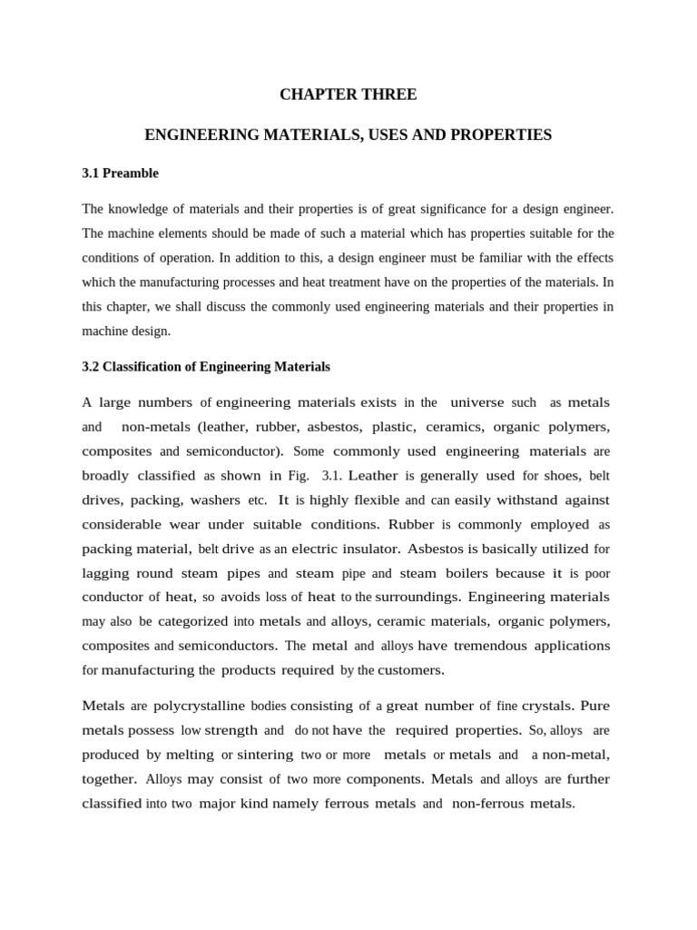 Engineering Materials Use and Properties | PDF | Ductility ...