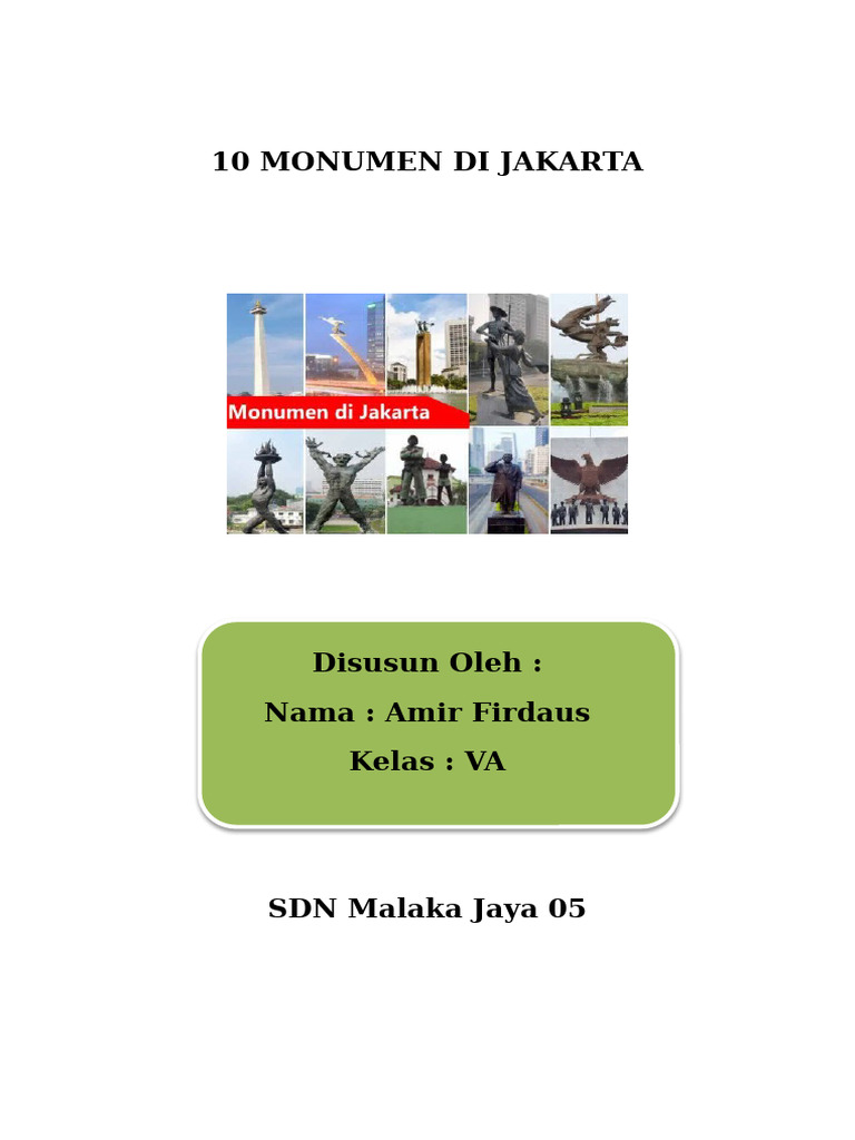 10 Monumen Di Jakarta | PDF