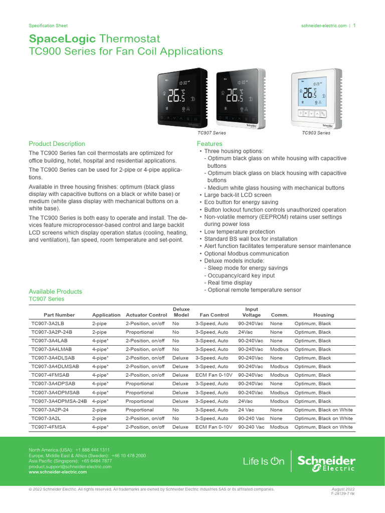TC907-3A4DLMSA Datasheet | PDF | Thermostat | Electrical Engineering