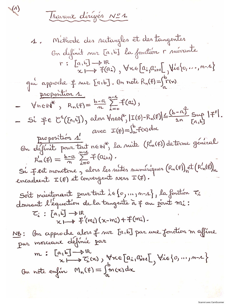 TD 1 Mat 346 Analyse Numérique | PDF