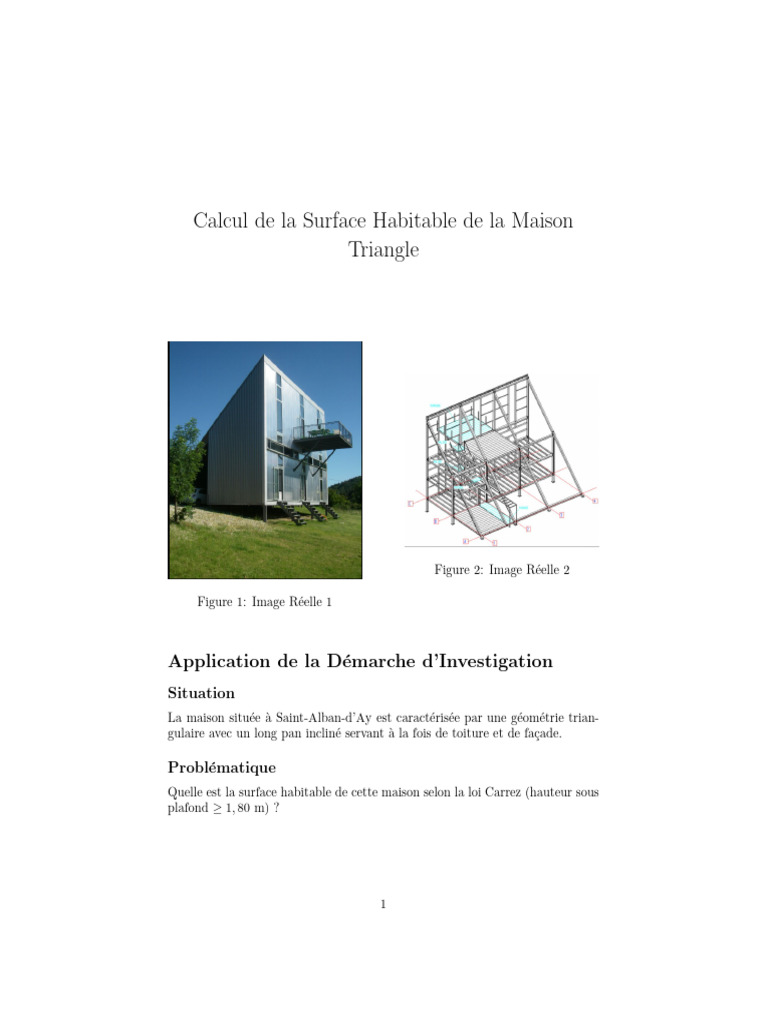 Calcul Surface Habitable Maison Triangulaire | PDF | Toit | Mathématiques