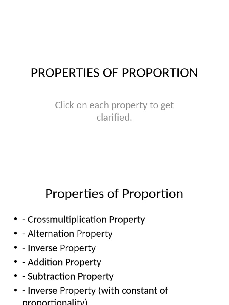 Precise Properties of Proportion | PDF | Mathematical Objects | Mathematics