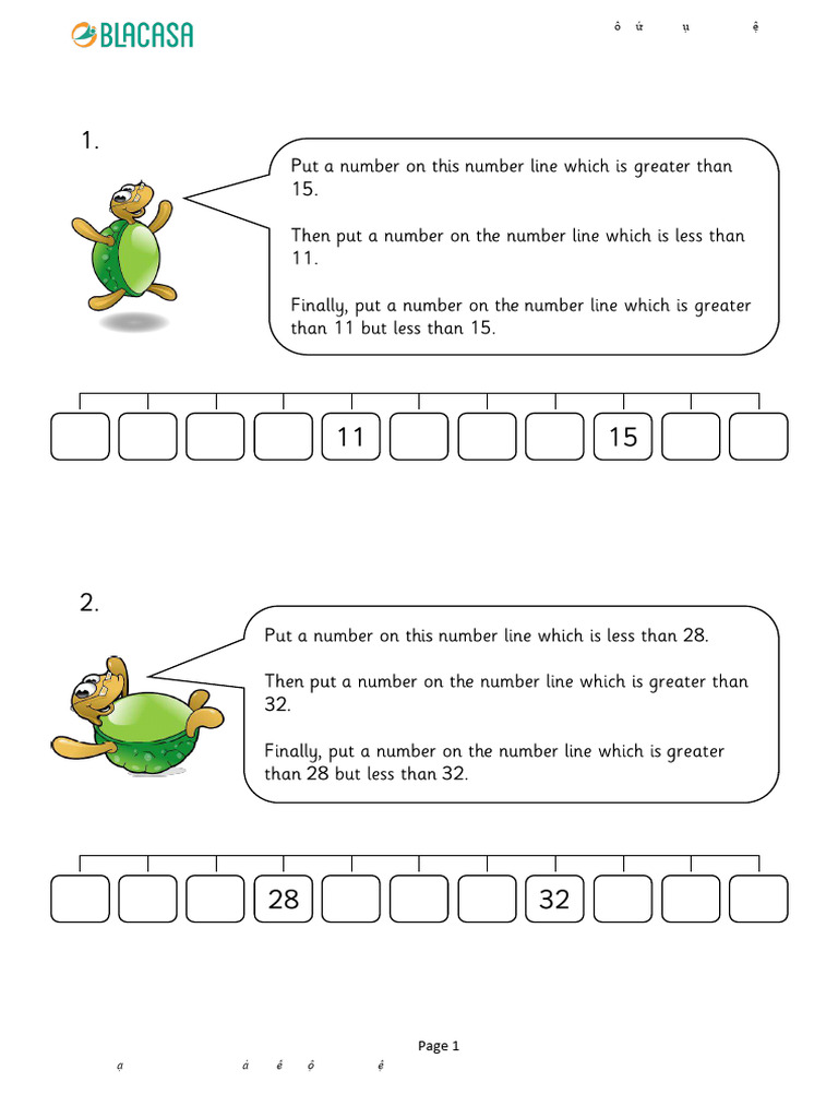 Lesson 15. Put Numbers On A Number Line | PDF