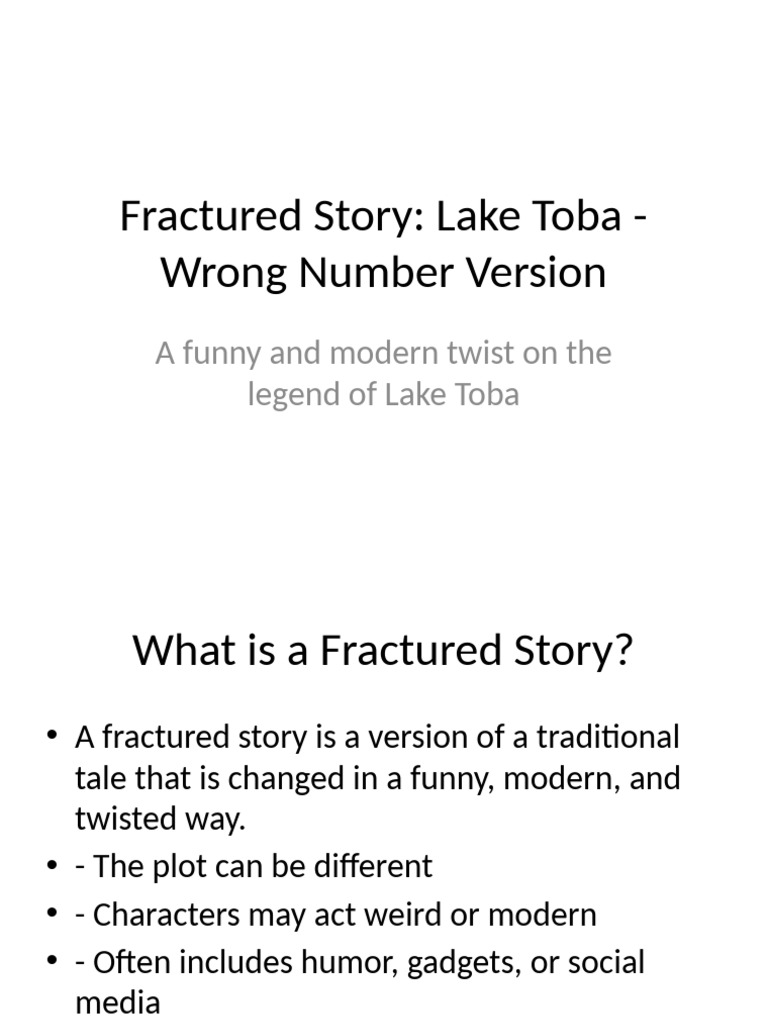 Fractured Story Lake Toba English | PDF