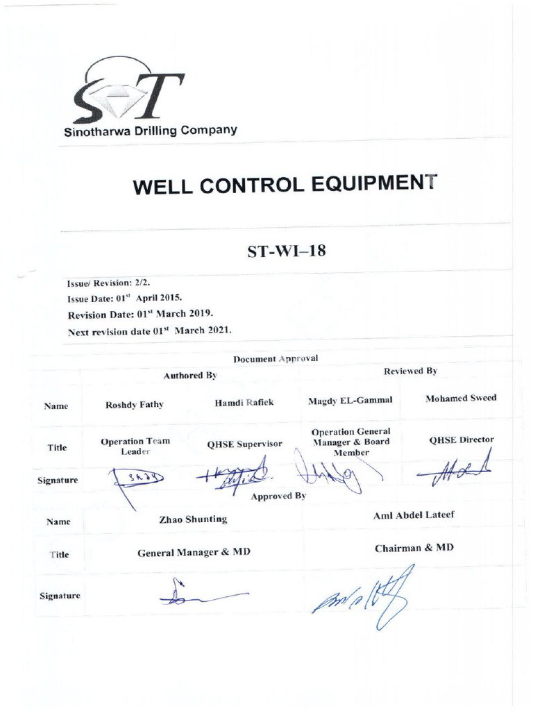 WI 18 - Well Control Equipment | PDF | Mechanical Engineering