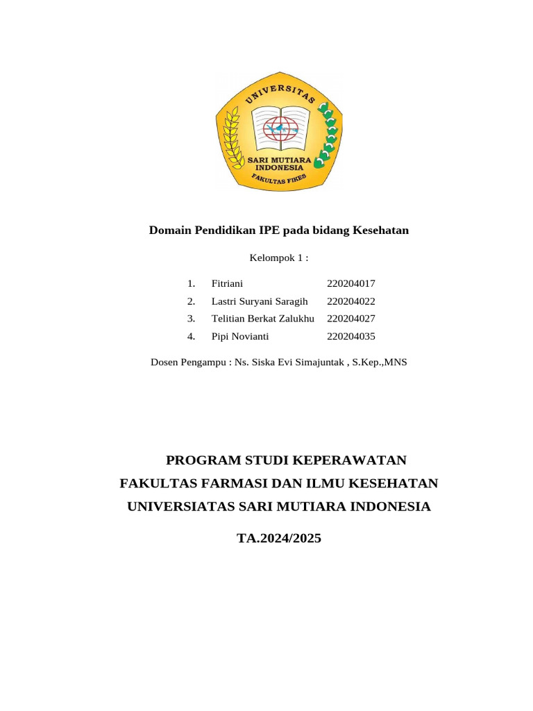 Domain IPE dalam Pendidikan Kesehatan | PDF
