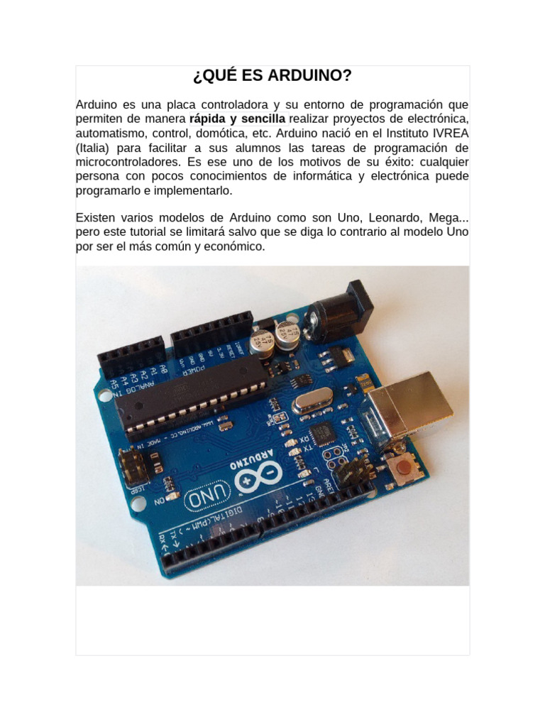 Qué Es Arduino | PDF | Arduino | Hardware de la computadora