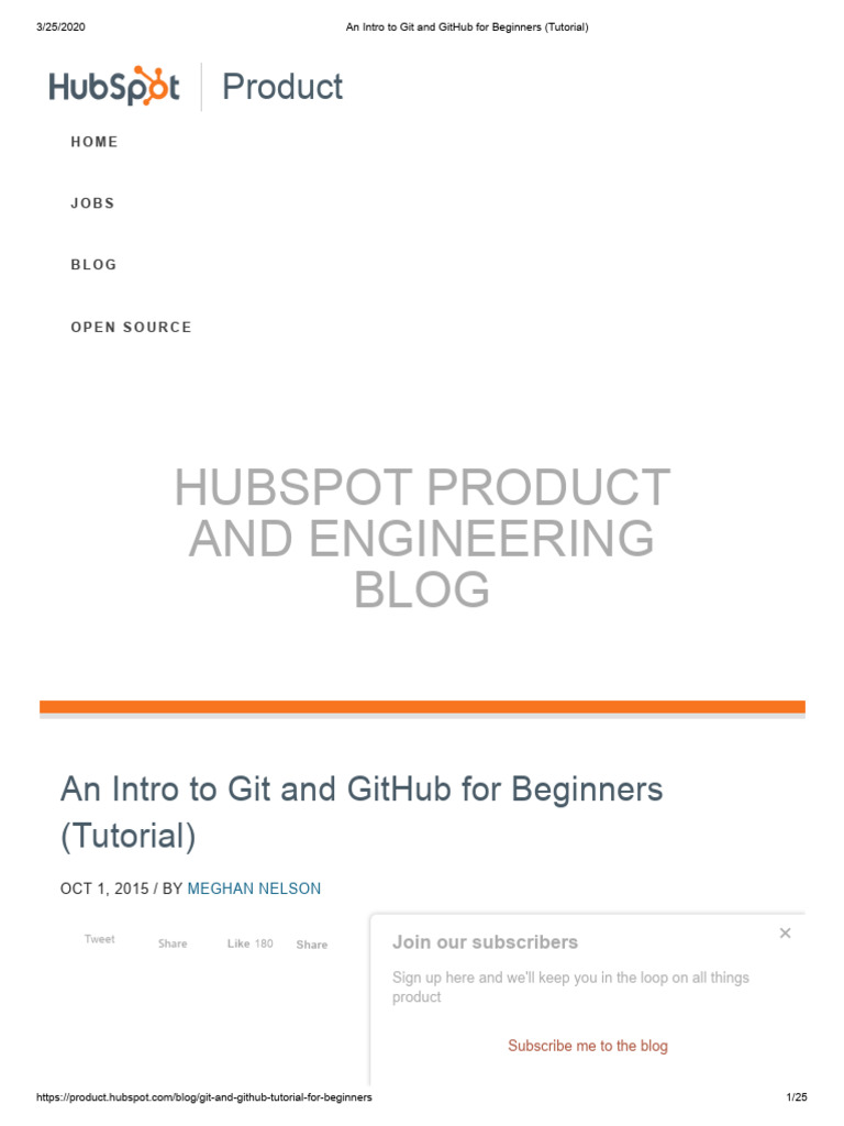 L32 An Intro To Git and GitHub For Beginners (Tutorial) | PDF | Version Control | Directory ...