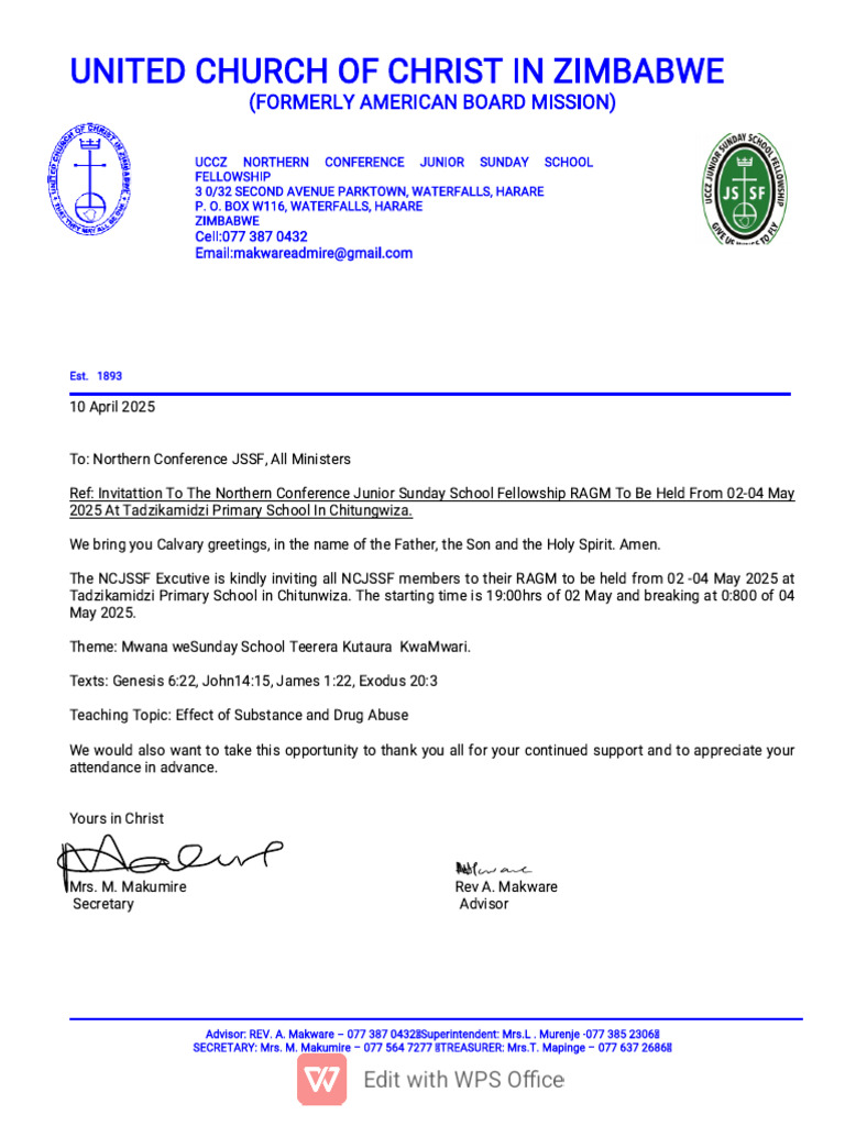 NC JSSF Invitation Letter | PDF