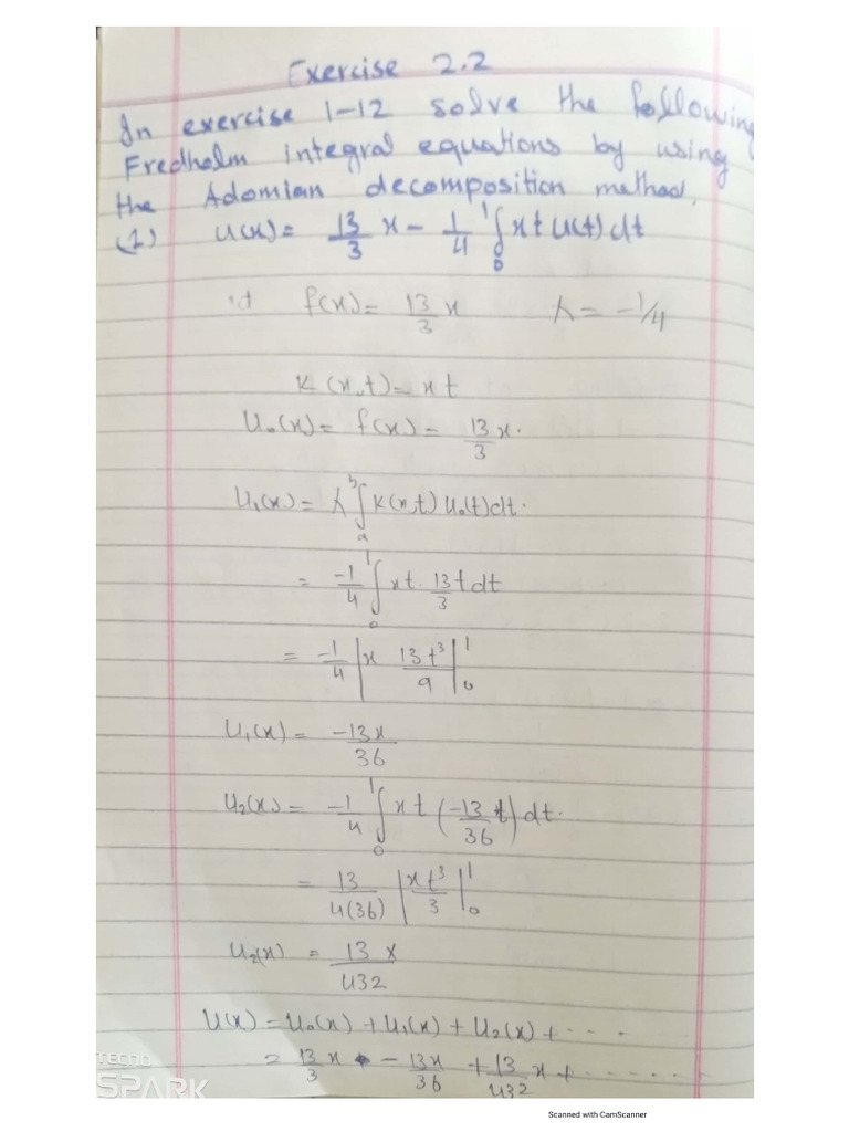 Integral CH 2 Exercise Solution | PDF