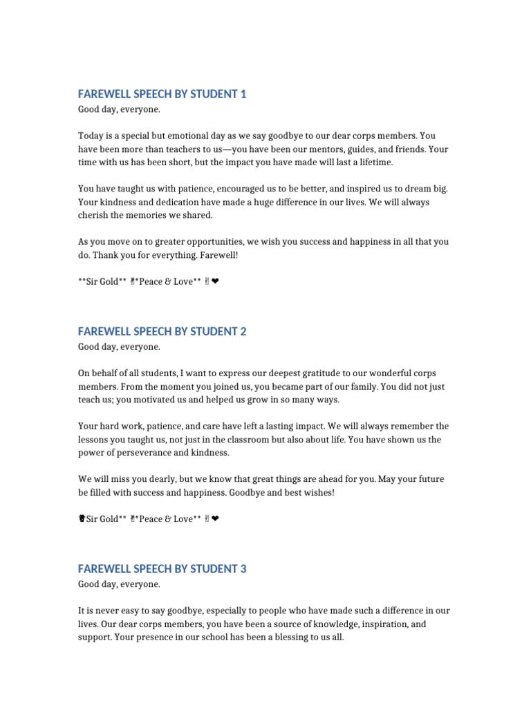 Farewell_Speeches_for_Corpers | PDF