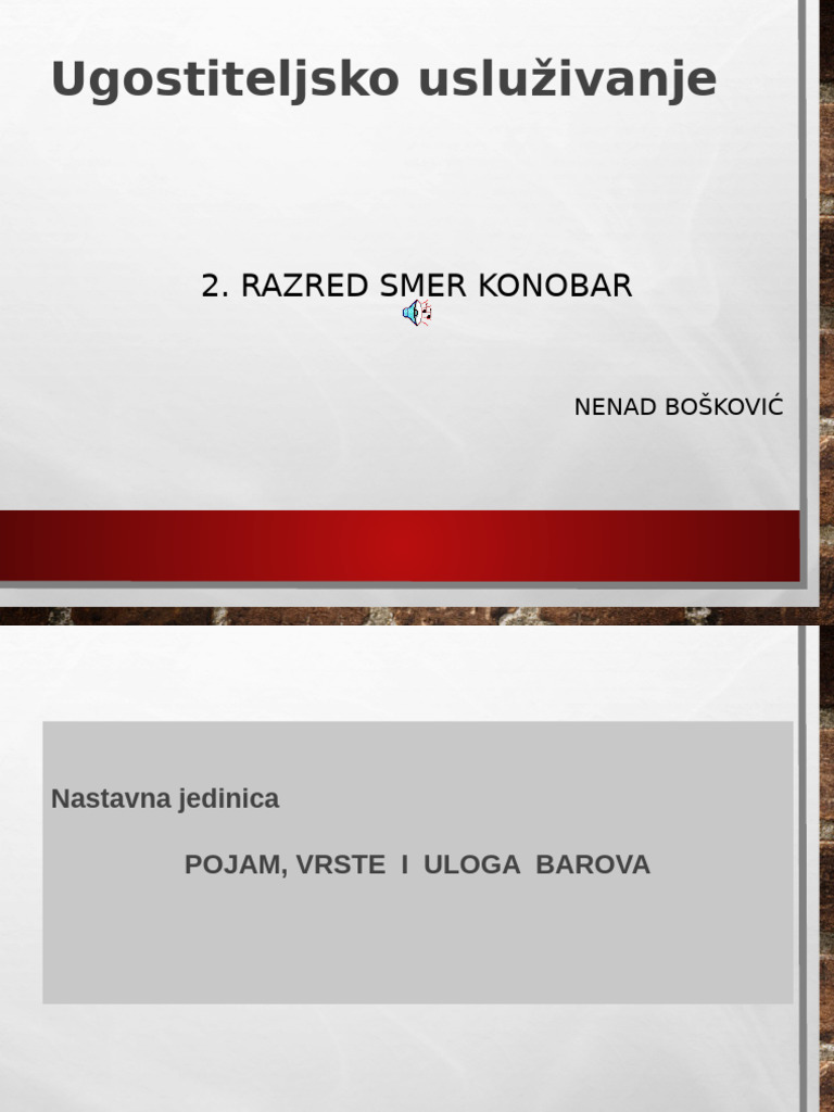 BAR, Vrste, Pripremni Radovi | PDF