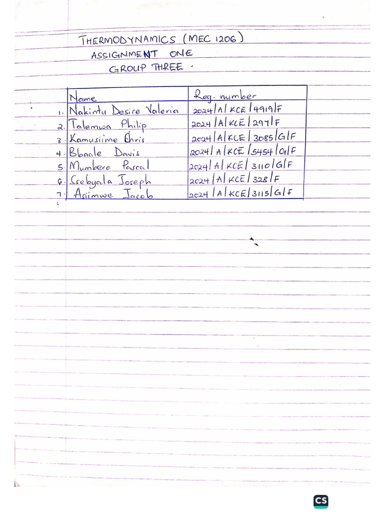 Group 3 Thermodynamics Assignment 1 | PDF