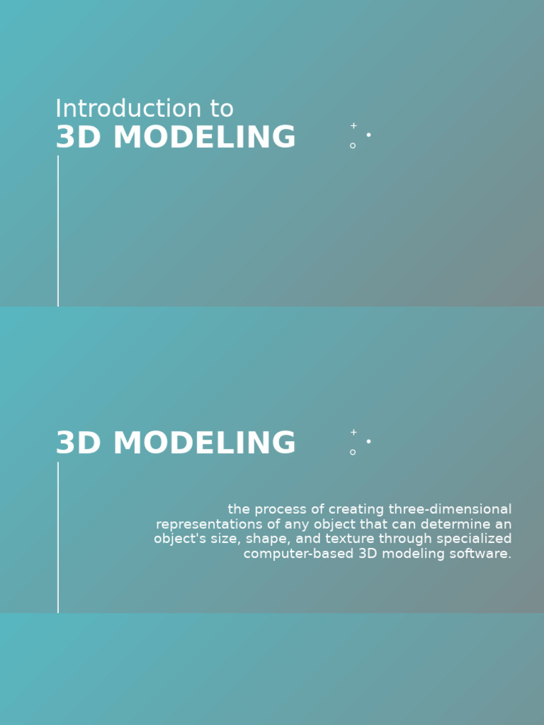 Introduction To 3D Modeling | PDF | 3 D Modeling | Shape