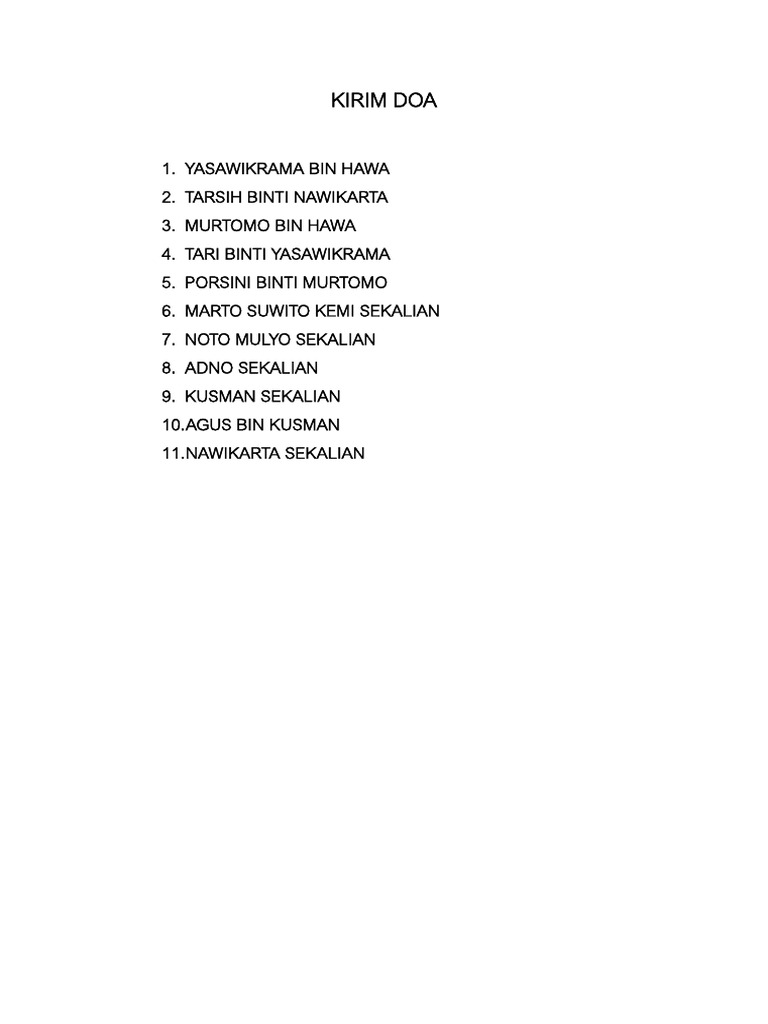 Kirim Doa | PDF