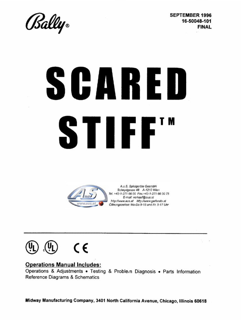 Bally 1996 Scared Stiff Manual | PDF