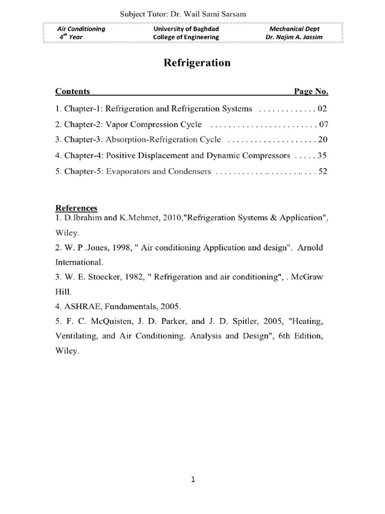 Chapter 1 - Refrigerants and Refrigeration Systems 2 | PDF