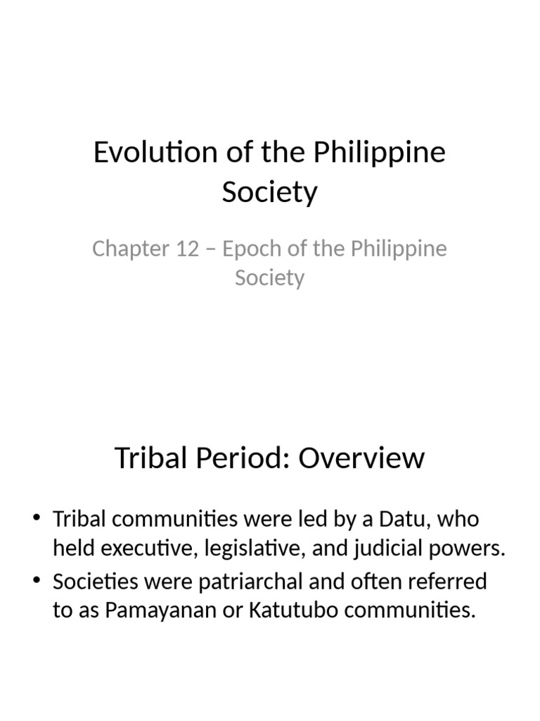 Evolution of Philippine Society | PDF