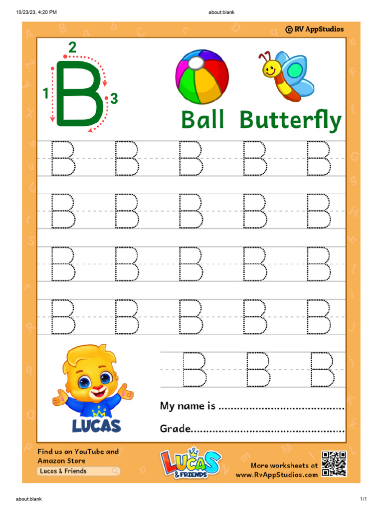 B Kids Worksheet Alphabet | PDF