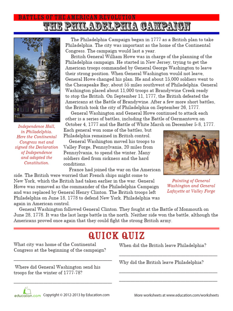 The Philadelphia Campaign | PDF | Military Operations | American ...
