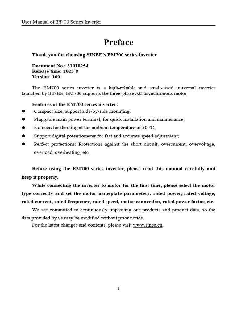 Em 700 Manual | PDF | Power Inverter | Power Supply