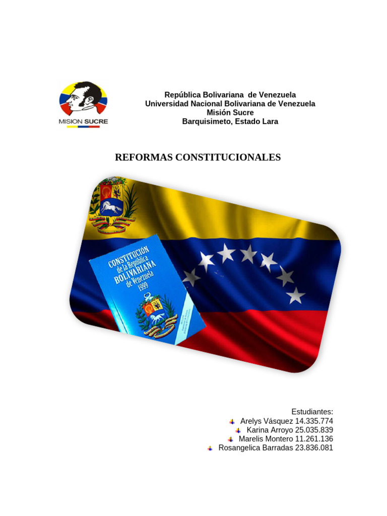 Reformas A La Constitucion | PDF | Gobierno