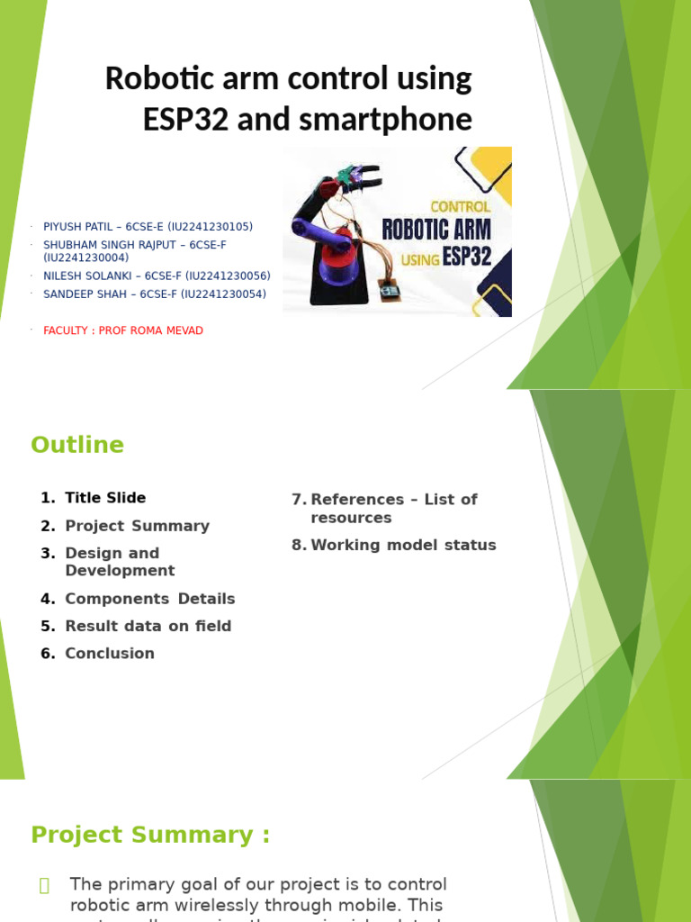 Presentation Outline-Robotics PHASE 2 | PDF | Robotics | Mobile App
